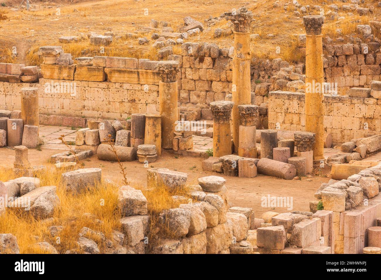 Ancient roman ruins of Jerash Gerasa, Jordan Stock Photo - Alamy