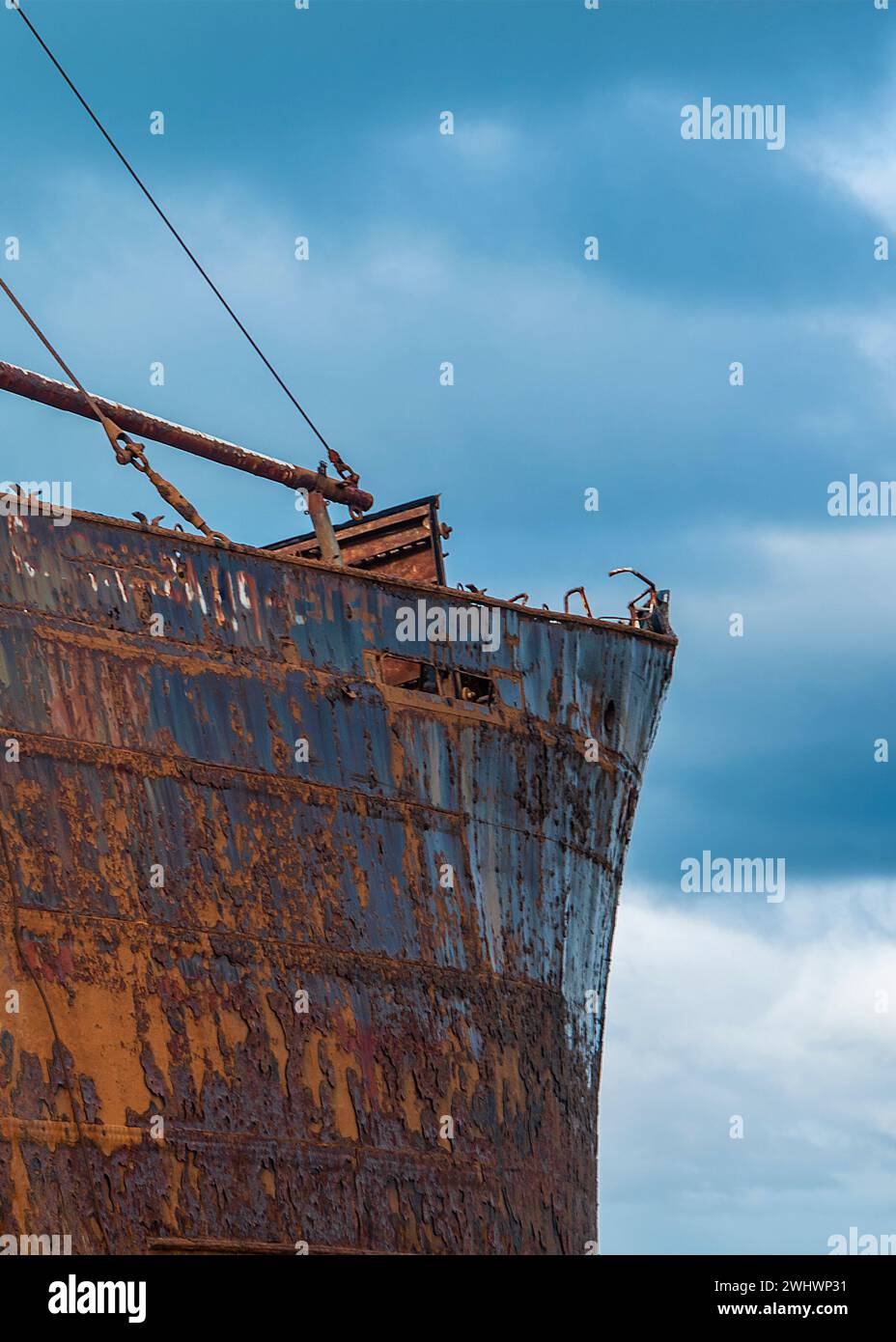 Aground ship at cabo san pablo beach, argentina Stock Photo - Alamy