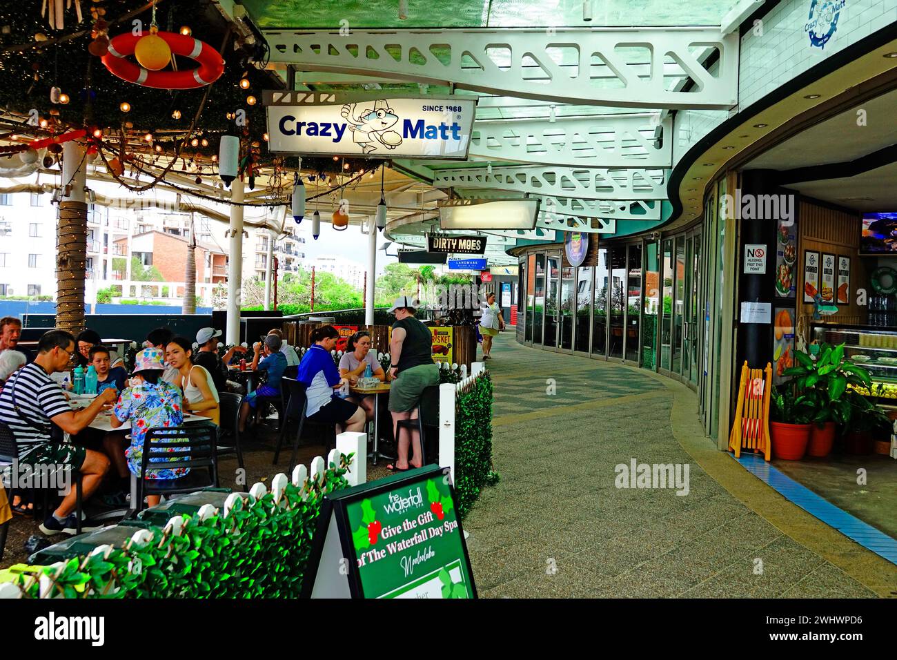 Mooloolaba Shopping and Dining Area Queensland Australia Stock Photo ...
