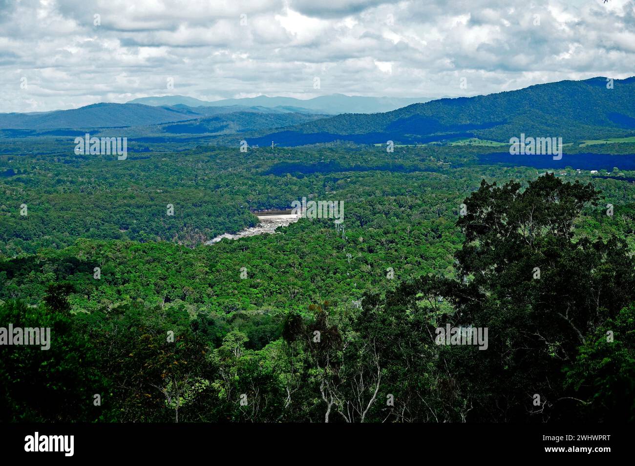 Views from Skyrail Rainforest Cableway in the Barron Gorge National ...