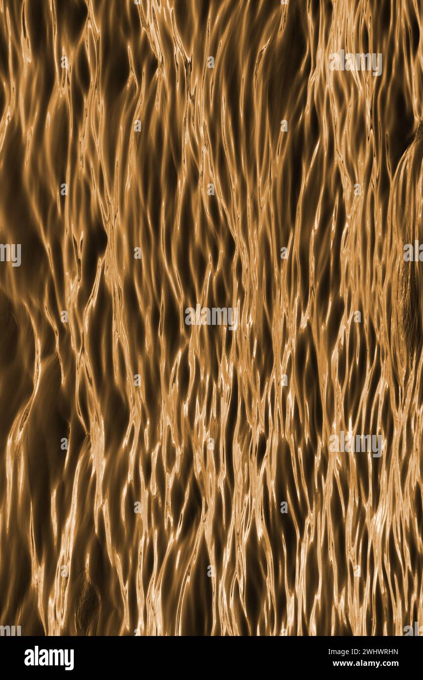 Abstract copper color tone smooth and patterned illustration, close up ...