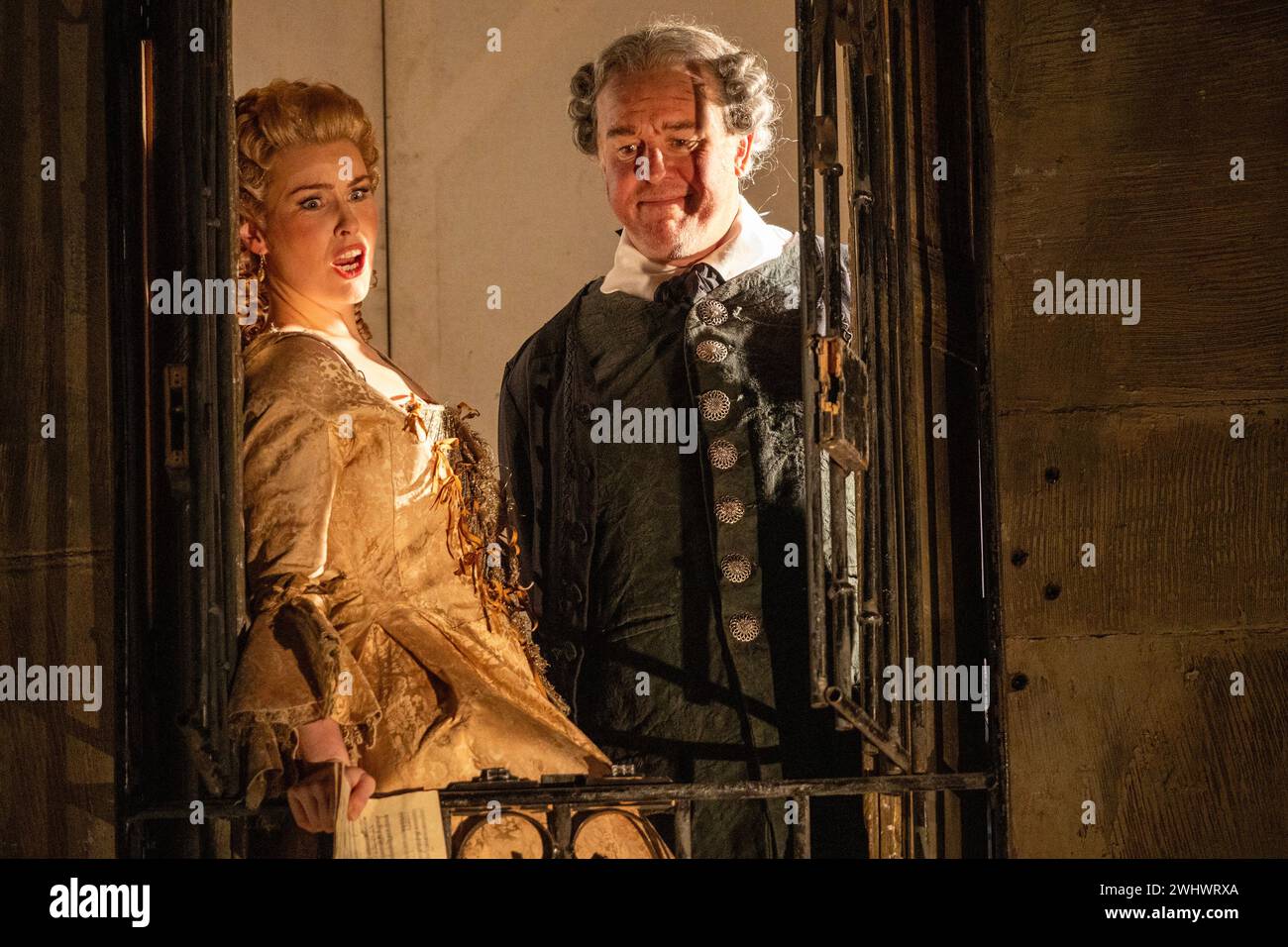 Anna Devin (Rosina), Simon Bailey (Doctor Bartolo) in THE BARBER OF ...