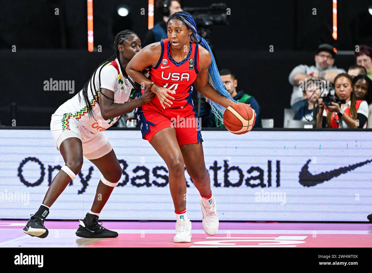 Antwerp, Belgium. 11th Feb, 2024. Aliyah Boston of USA during a ...