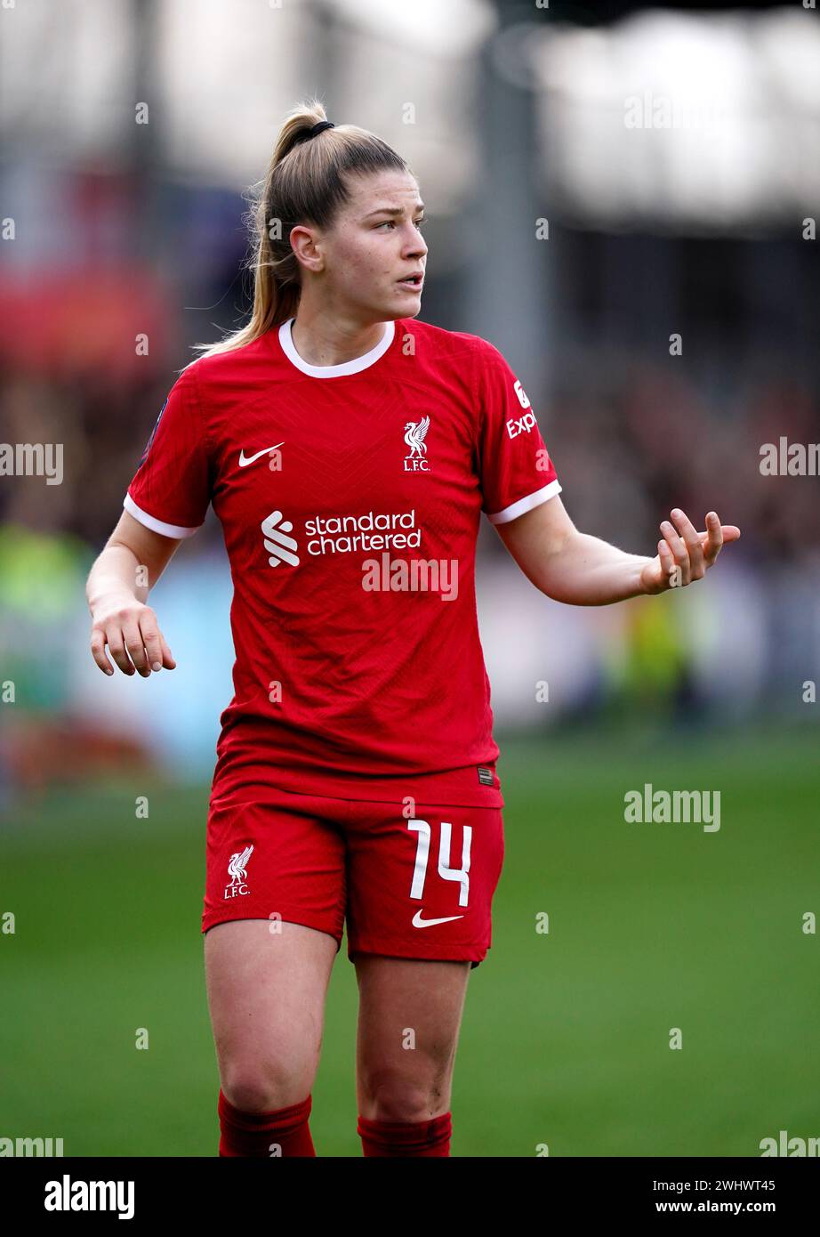 Liverpool's Marie Hobinger during the Adobe WFA Cup fifth round match ...