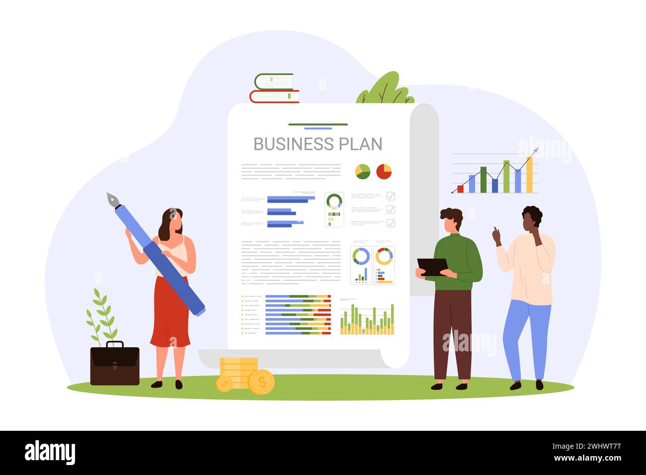 Project management and business development process planning. Tiny ...