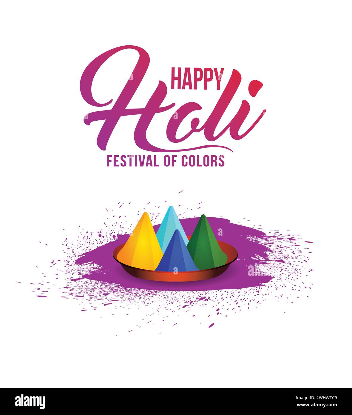 Holi festival of spring Cut Out Stock Images & Pictures - Alamy