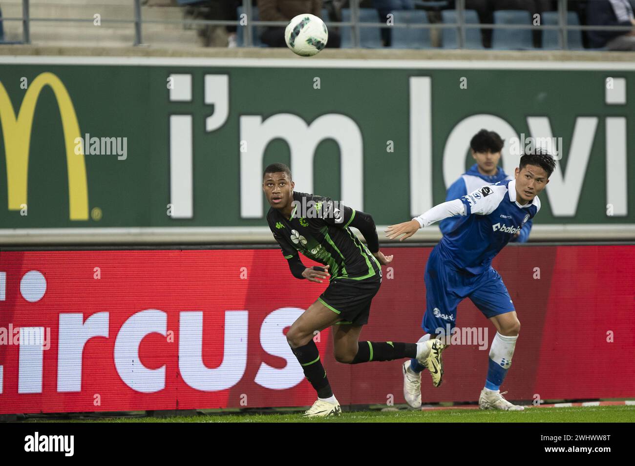 Gent, Belgium. 11th Feb, 2024. Cercle's Malamine Efekele and Gent's ...