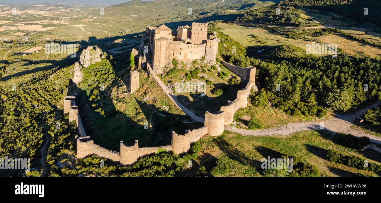 Aerial view loarre castle in hi-res stock photography and images - Alamy