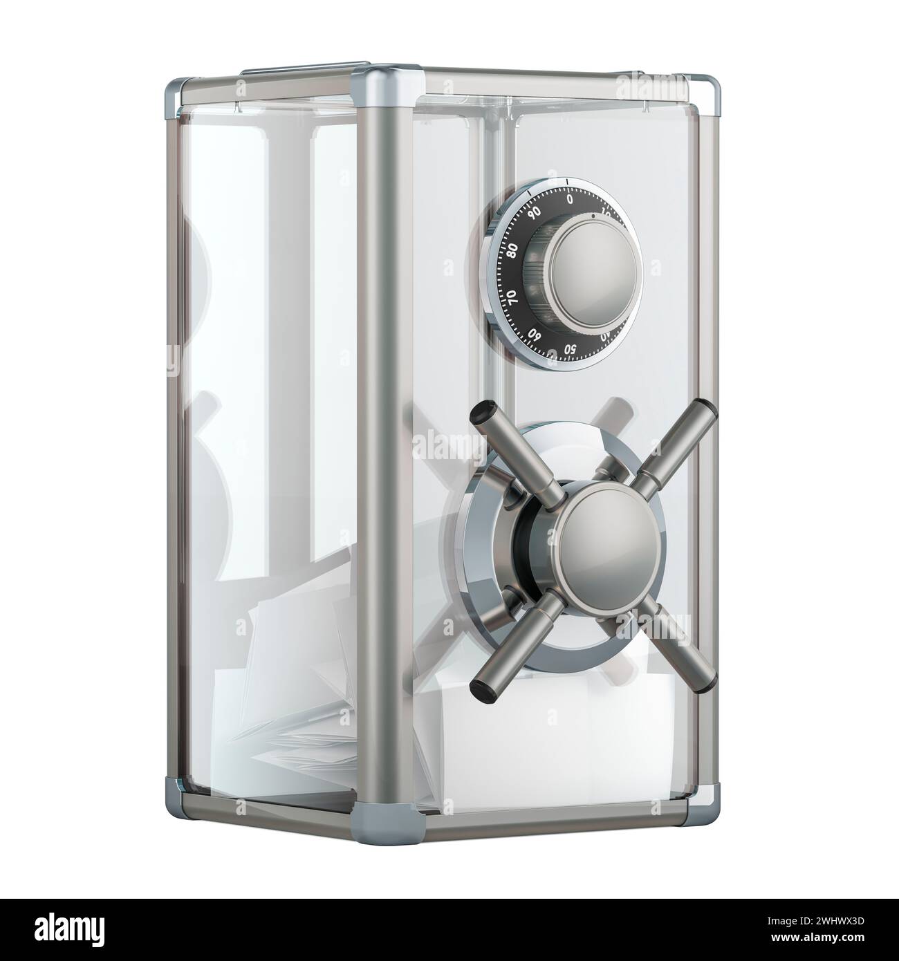 Election security, concept. Election ballot box with safe combination ...