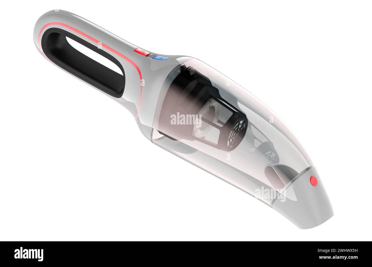 Handheld Vacuum Cleaner, Cordless Vacuum Cleaner. 3D rendering isolated ...
