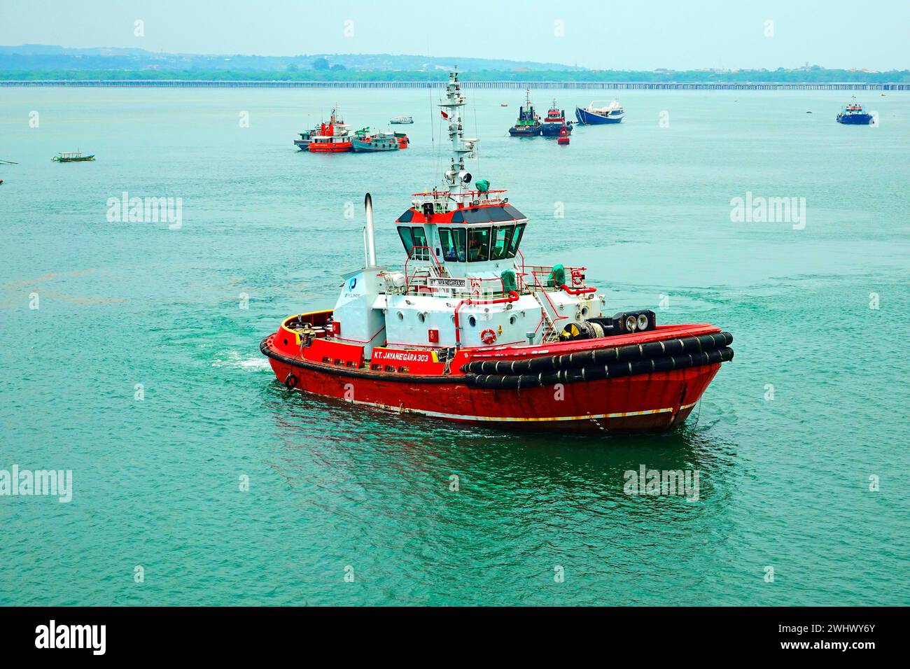 Fishing Boats Near Benoa Bali Indonesia Indian Ocean Stock Photo - Alamy