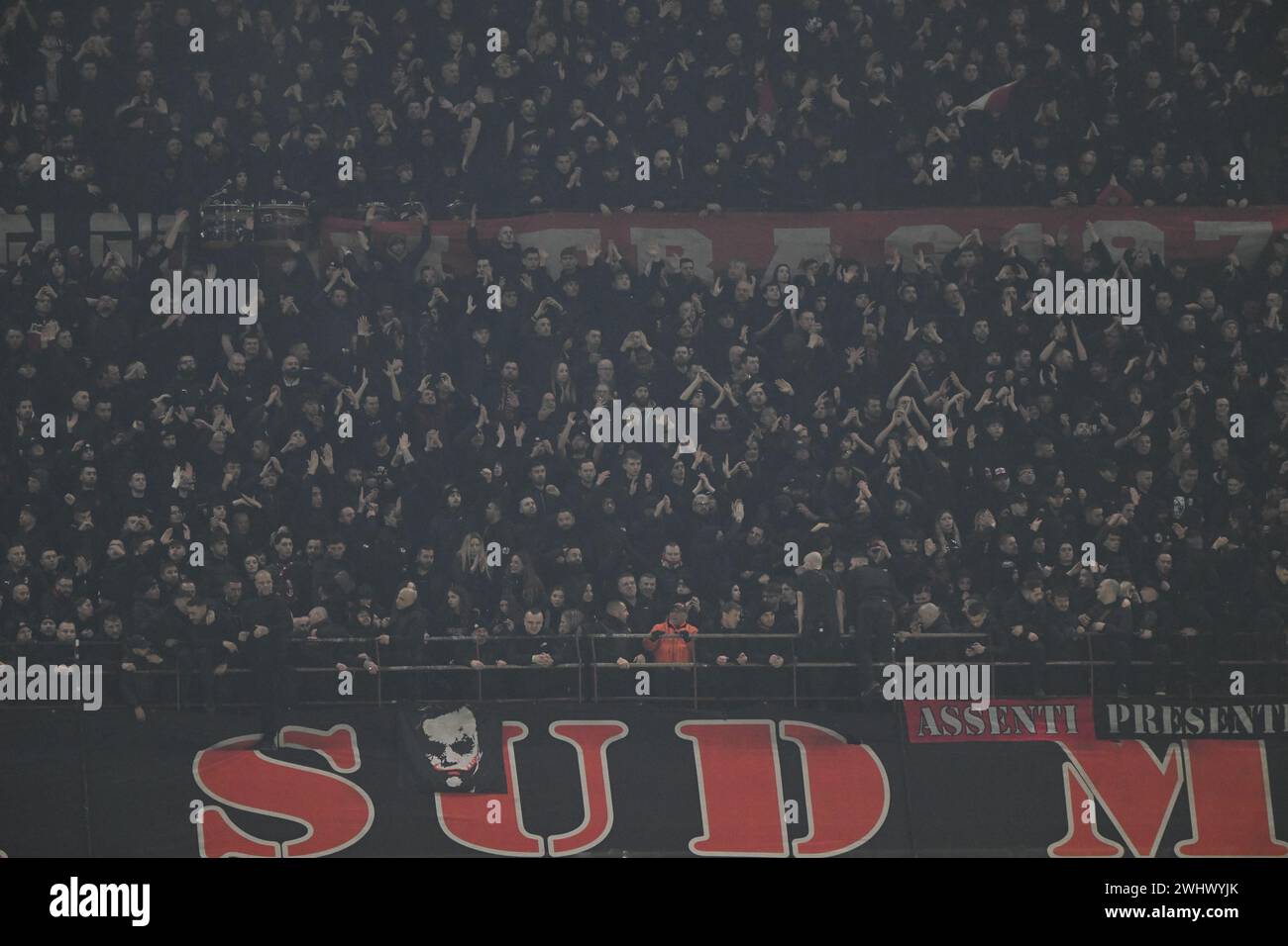 AC Milan supporters during the Italian Serie A football match between ...