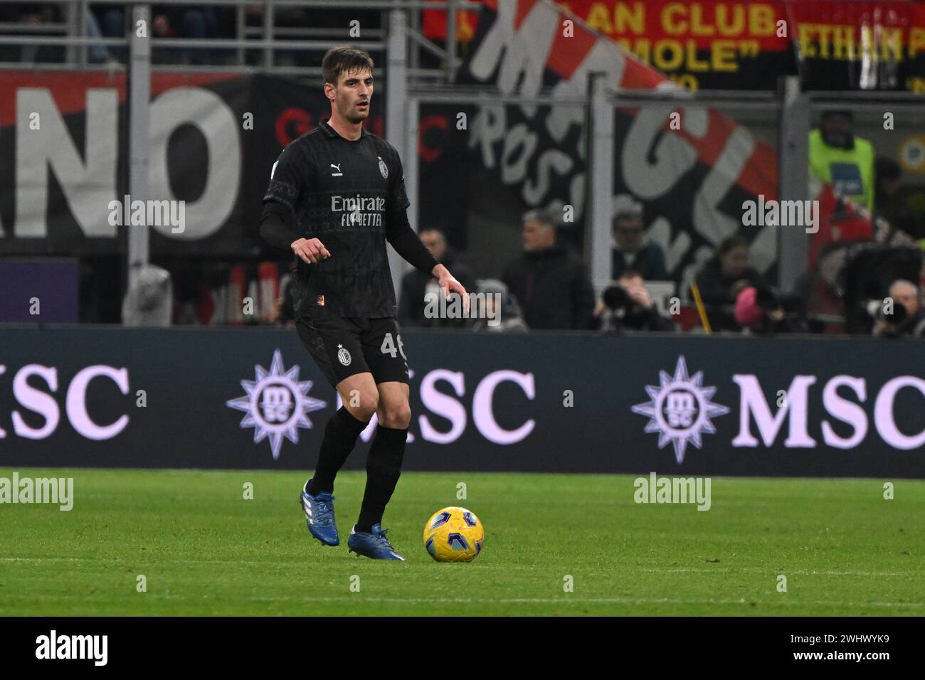 Matteo Gabbia of AC Milan during the Italian Serie A football match between AC Milan and SSC ...