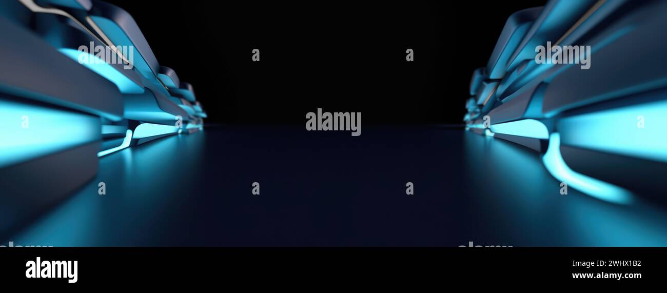 Panoramic High Tech Background Stock Photo - Alamy