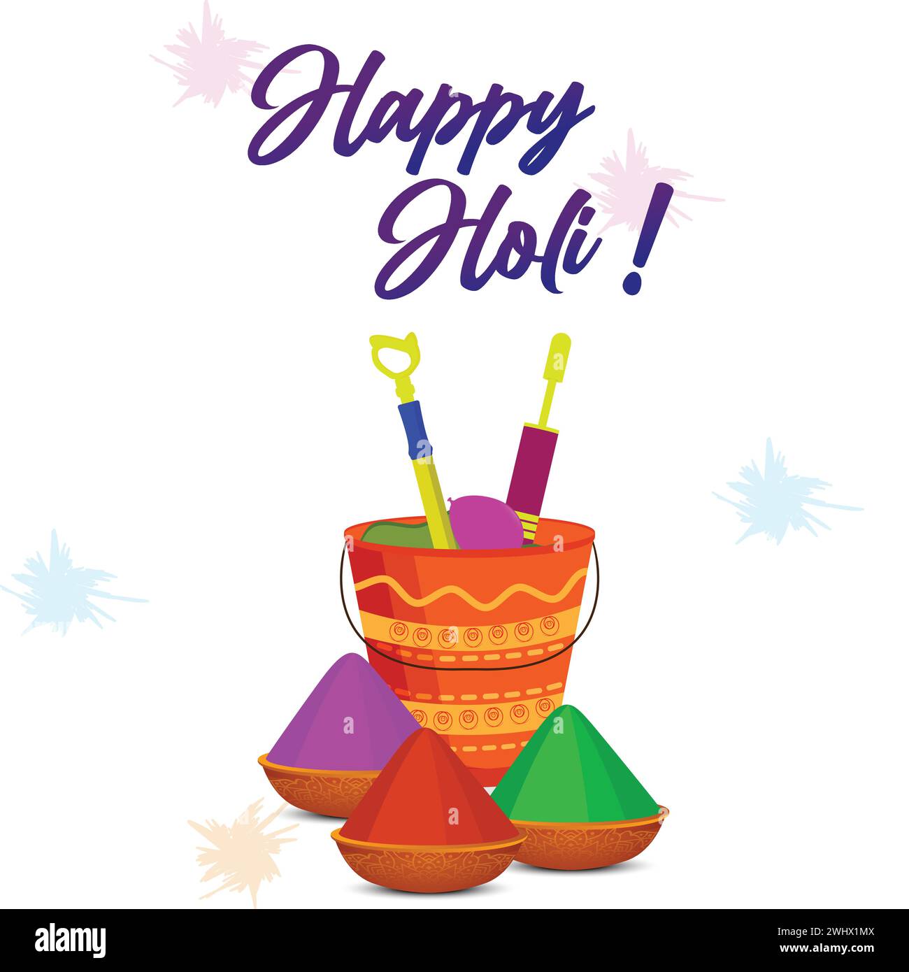 Indian holi festival celebration Cut Out Stock Images & Pictures - Alamy