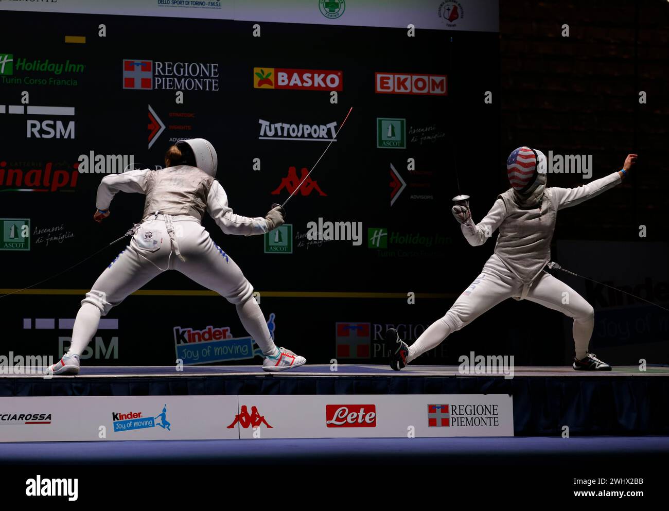 11 February 2024, Turin, Italy, Fencing Grand Prix 2024 Stock Photo - Alamy