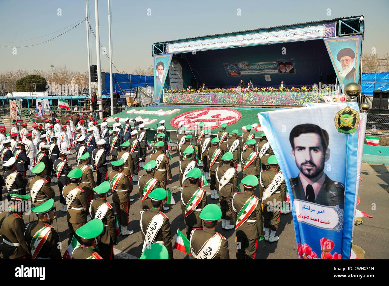 Iranian President Ebrahim Raisi speaks during the 45th anniversary of ...