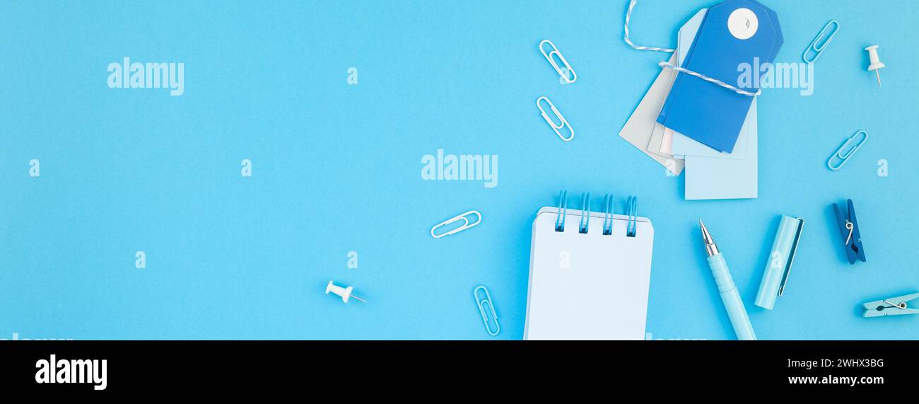 Workspace desk styled design office supplies Stock Photo - Alamy