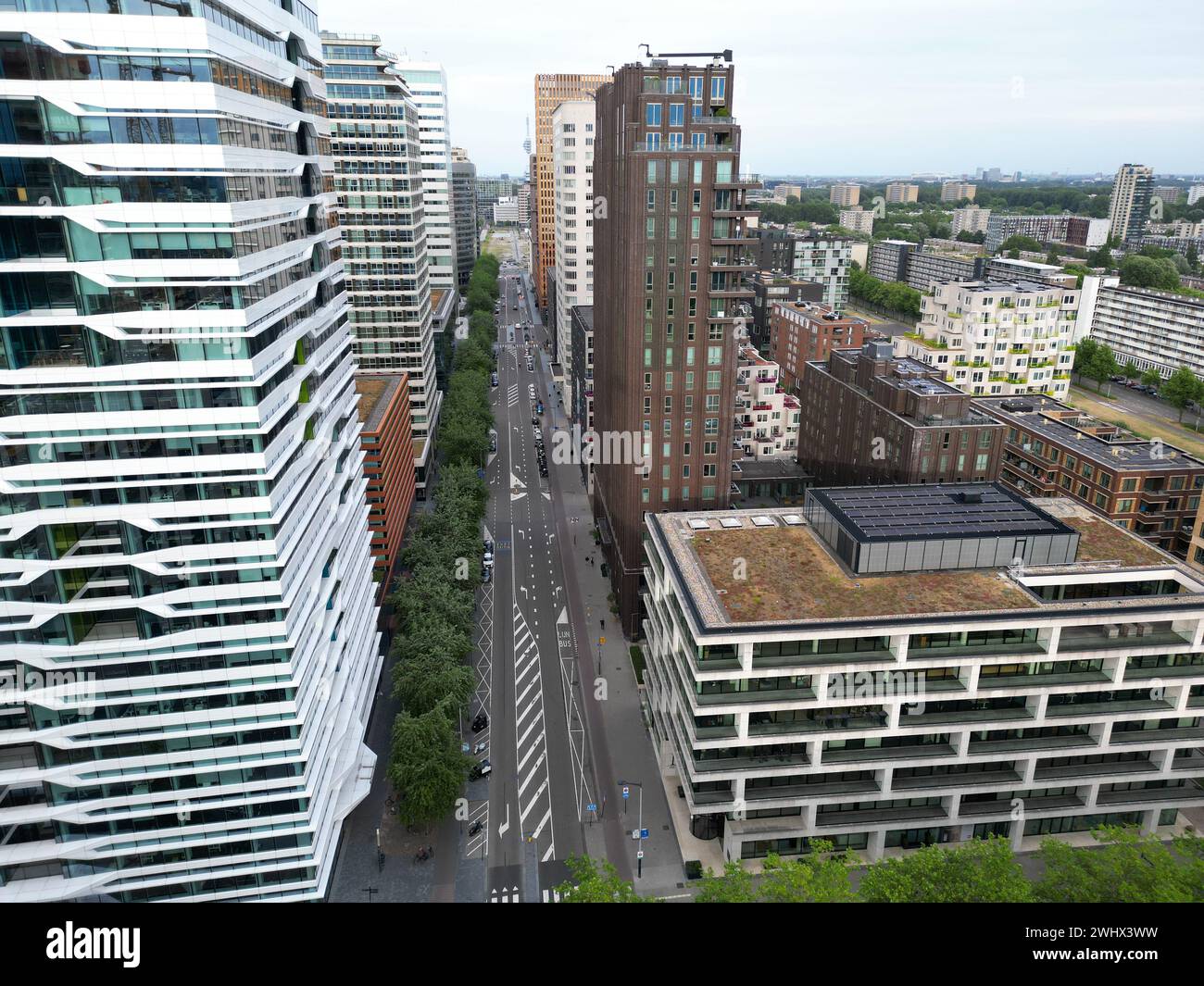 Financial center in the south of Amsterdam, The Netherlands Stock Photo ...