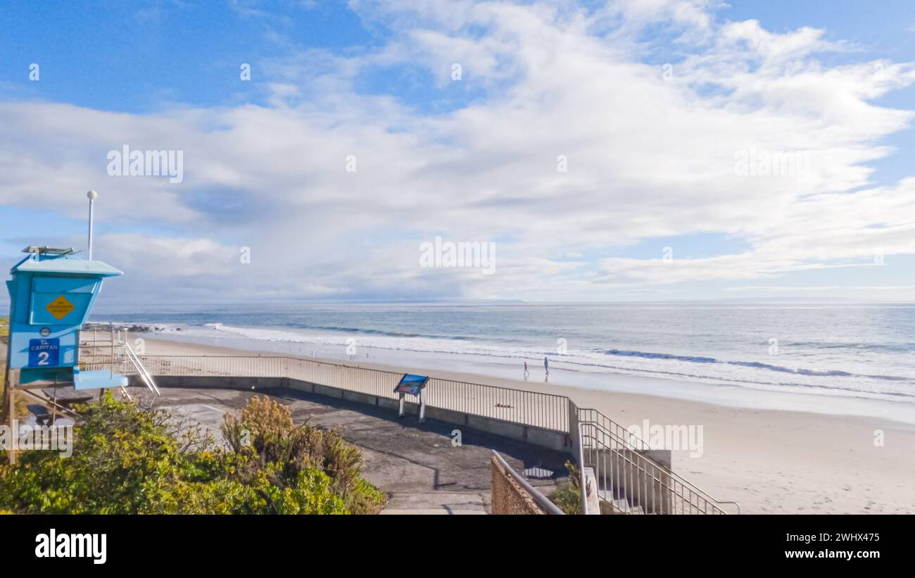 Desolate El Capitan Beach in California Winter Stock Photo - Alamy
