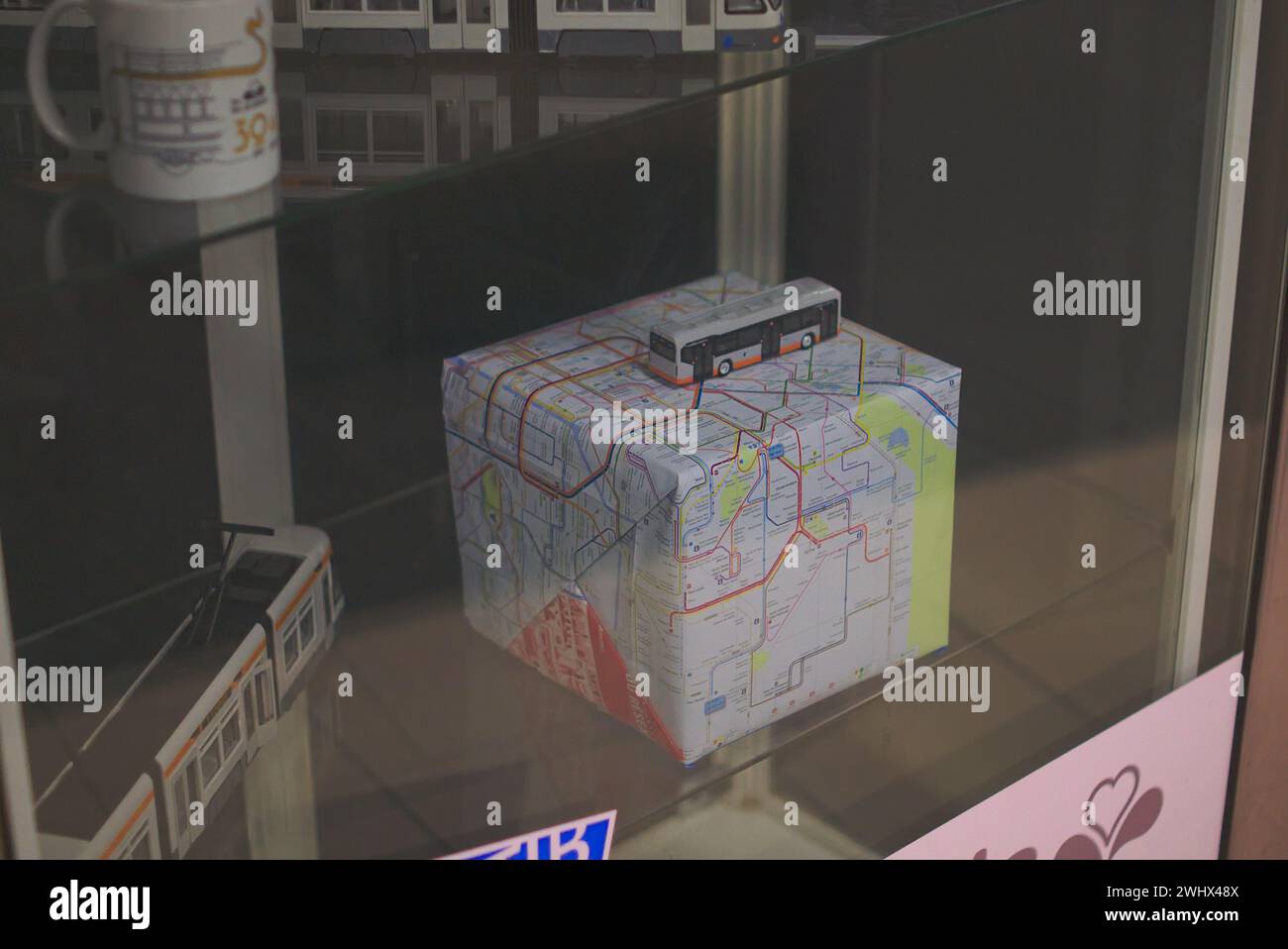 Brussels, Belgium. 5-02-2024. Interior of Roger station. Installation ...