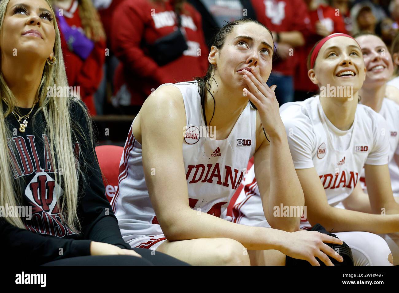 BLOOMINGTON, IN - FEBRUARY 11: A emotional Indiana Hoosiers forward ...