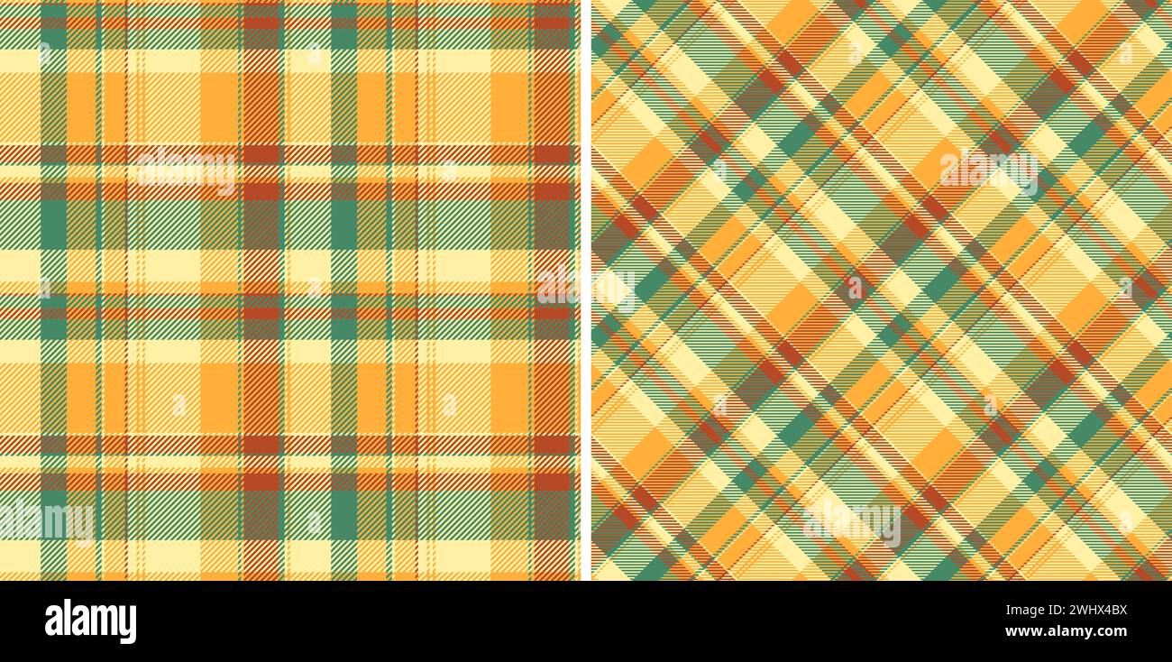 Vector background pattern of seamless check tartan with a plaid fabric ...