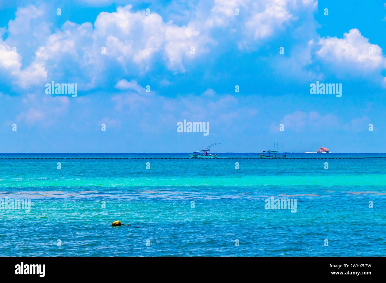 Boat yacht catamaran ship ferry jetty pier and harbor at the tropical ...