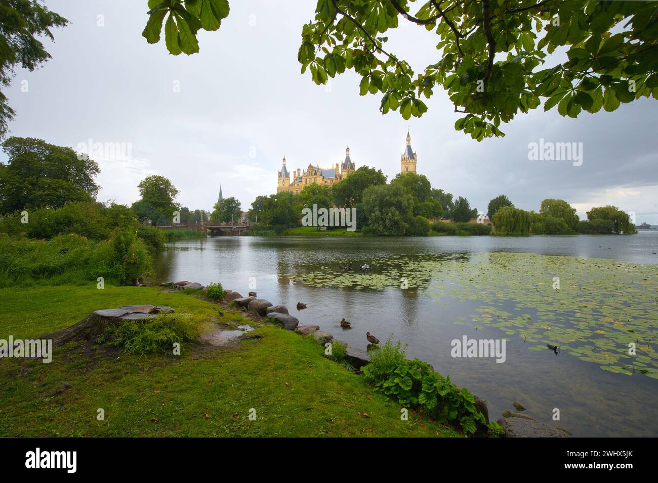 Lake Schwerin with the castle island Stock Photo - Alamy