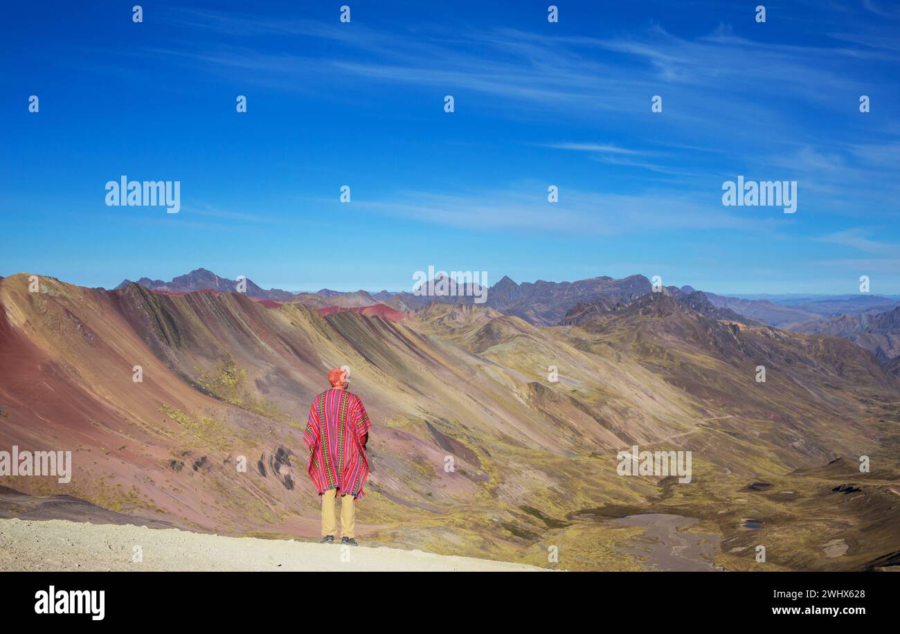 Rainbow Mountains, Pallay Puncho Apu Tacllo or Sharp Pointed Hill, Peru ...