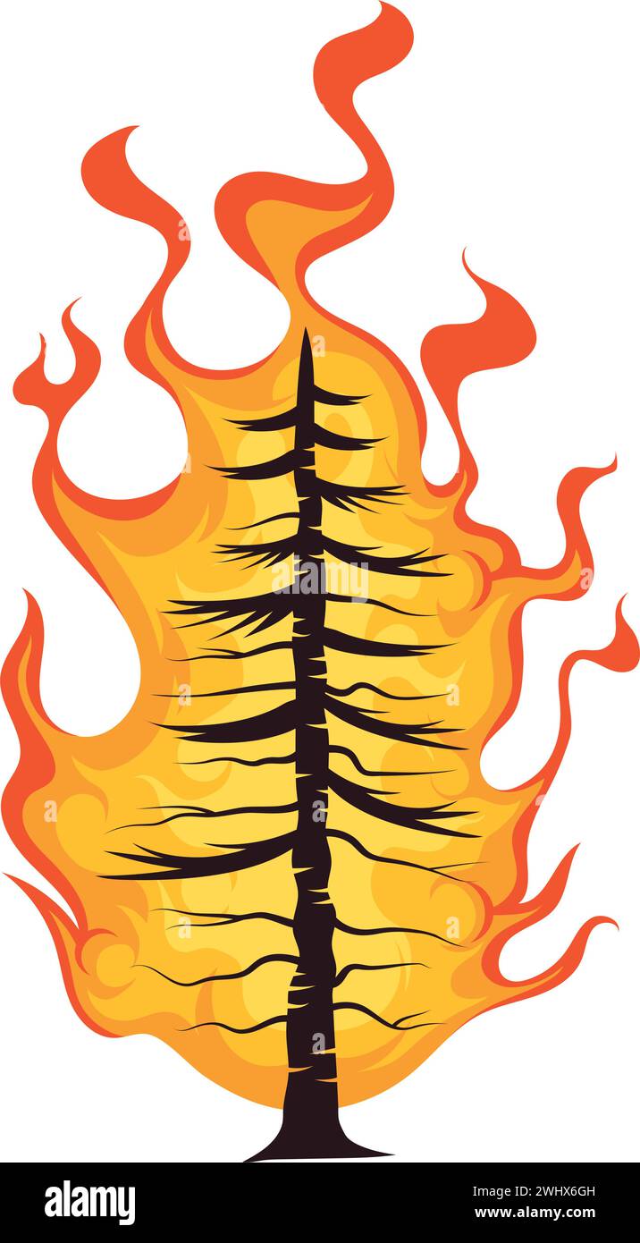 forest fires tree Stock Vector Image & Art - Alamy