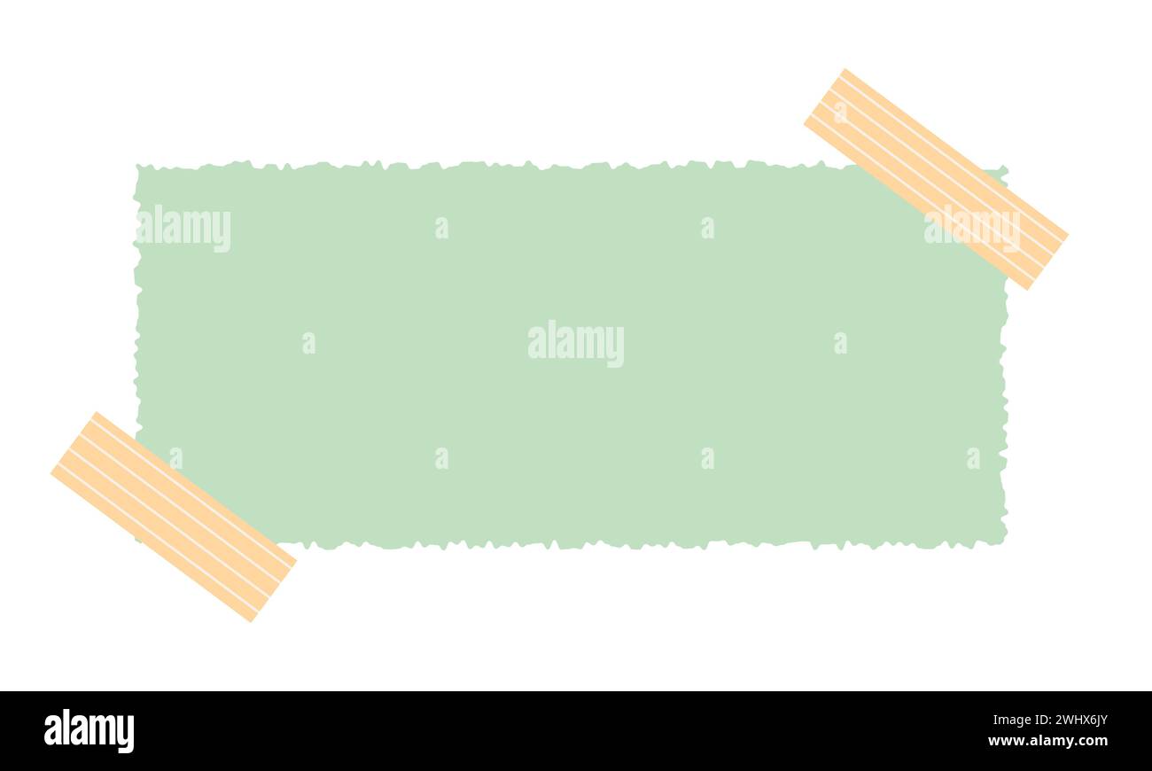 Torn paper sticky notes simple hand drawn flat style vector ...