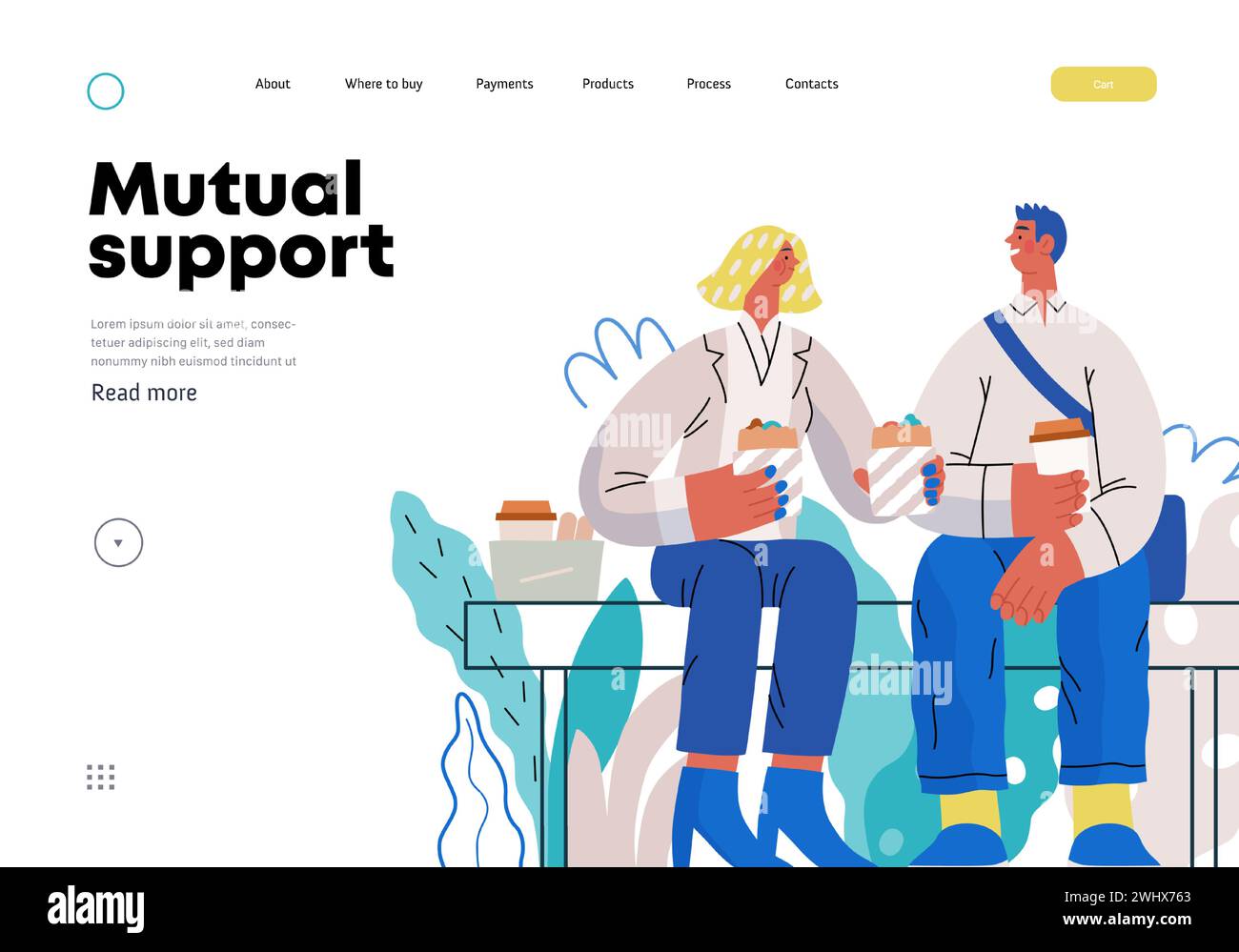 Woman lunch bench Stock Vector Images - Alamy