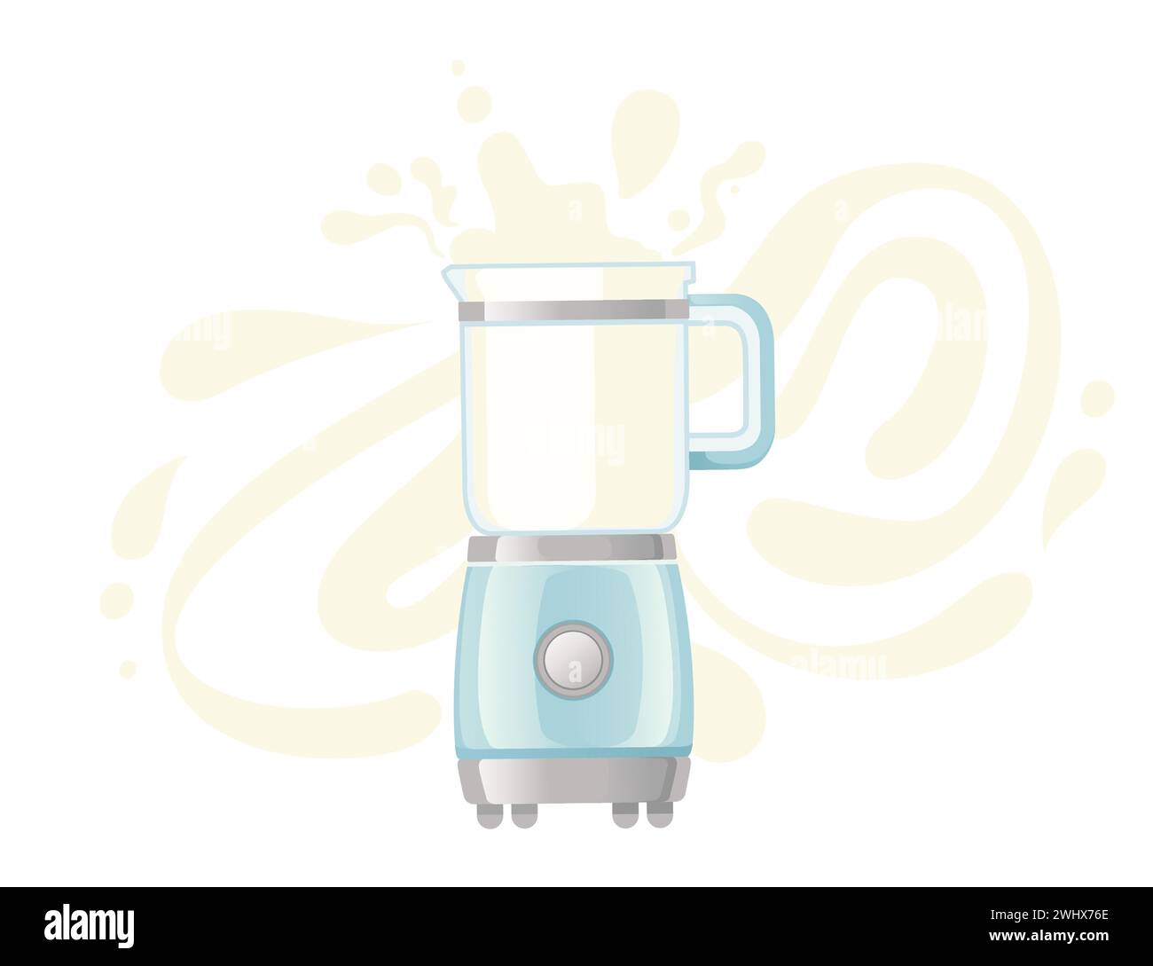 Stationary blender with cream electrical kitchen equipment for blending ...