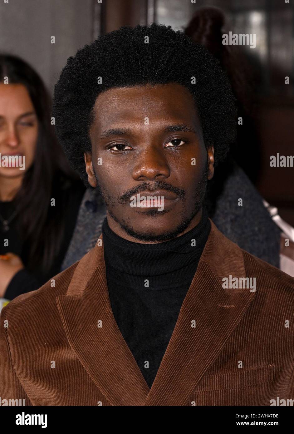 London, UK. February 11th, 2024. Michael Ahomka-Lindsay arriving at the ...