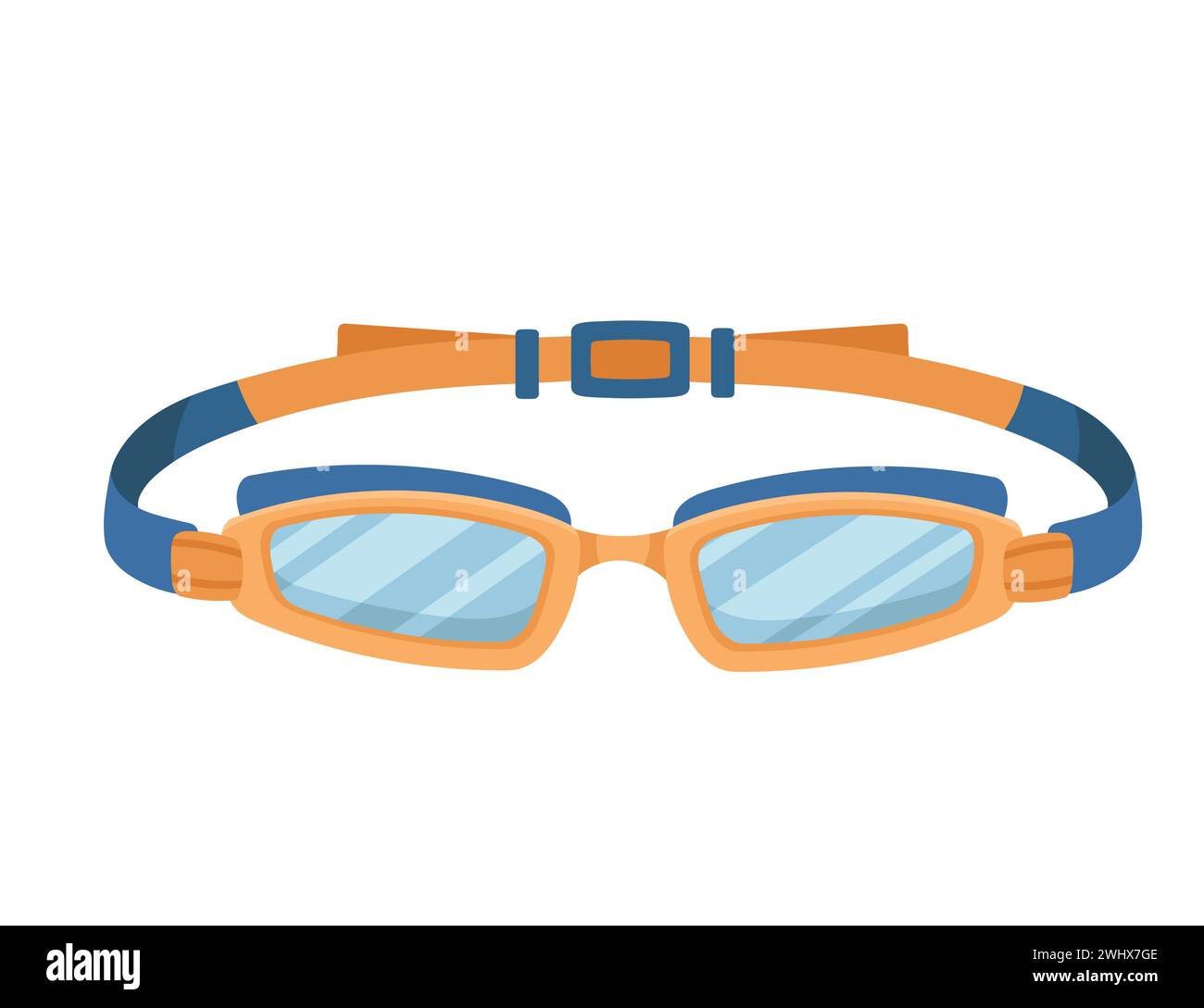 Modern plastic glasses for swimming vector illustration isolated on ...
