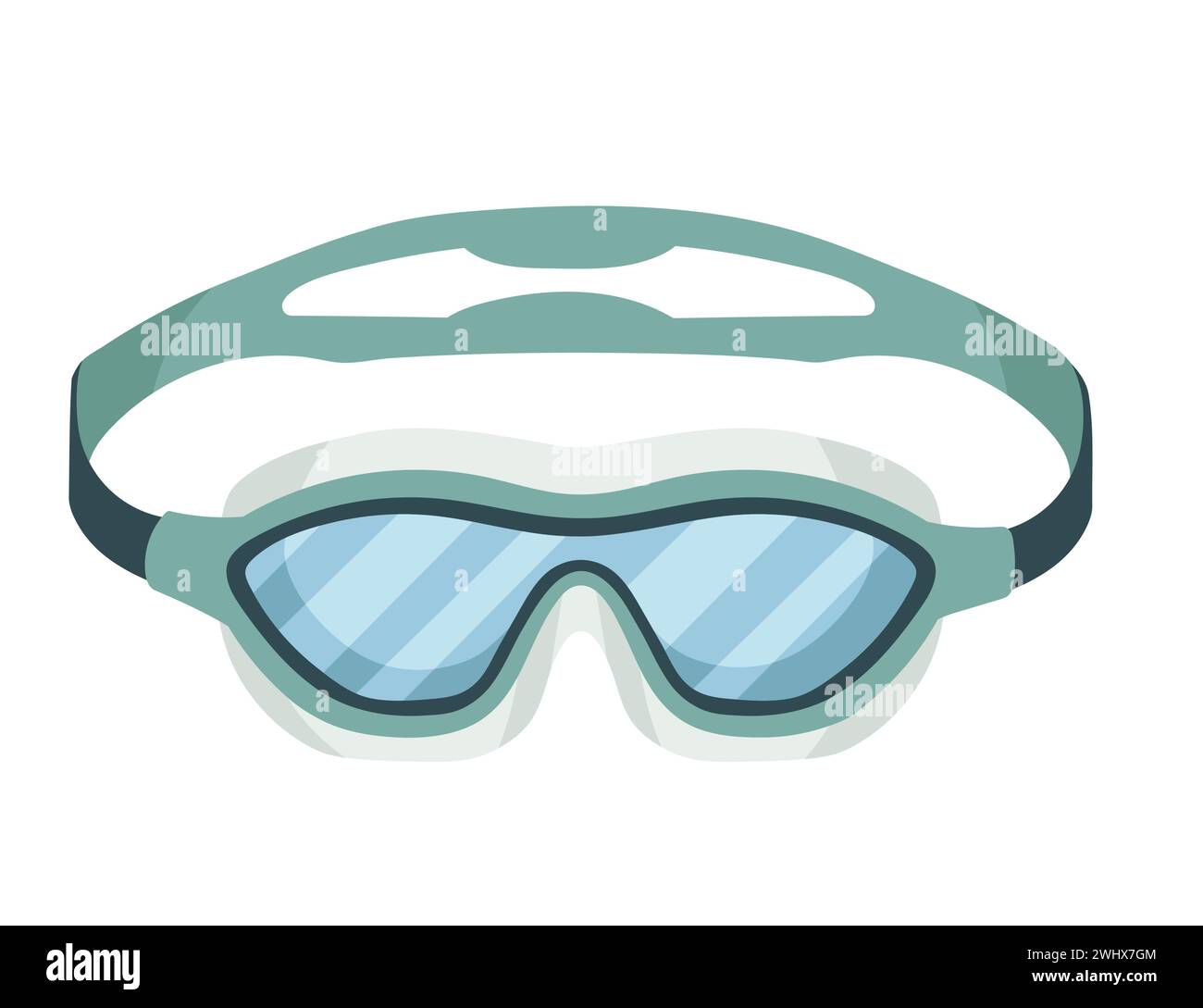 Modern plastic glasses for swimming vector illustration isolated on ...