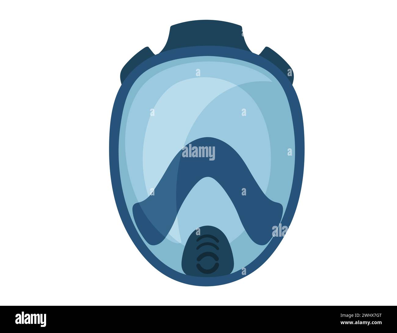Modern plastic mask for swimming underwater vector illustration ...
