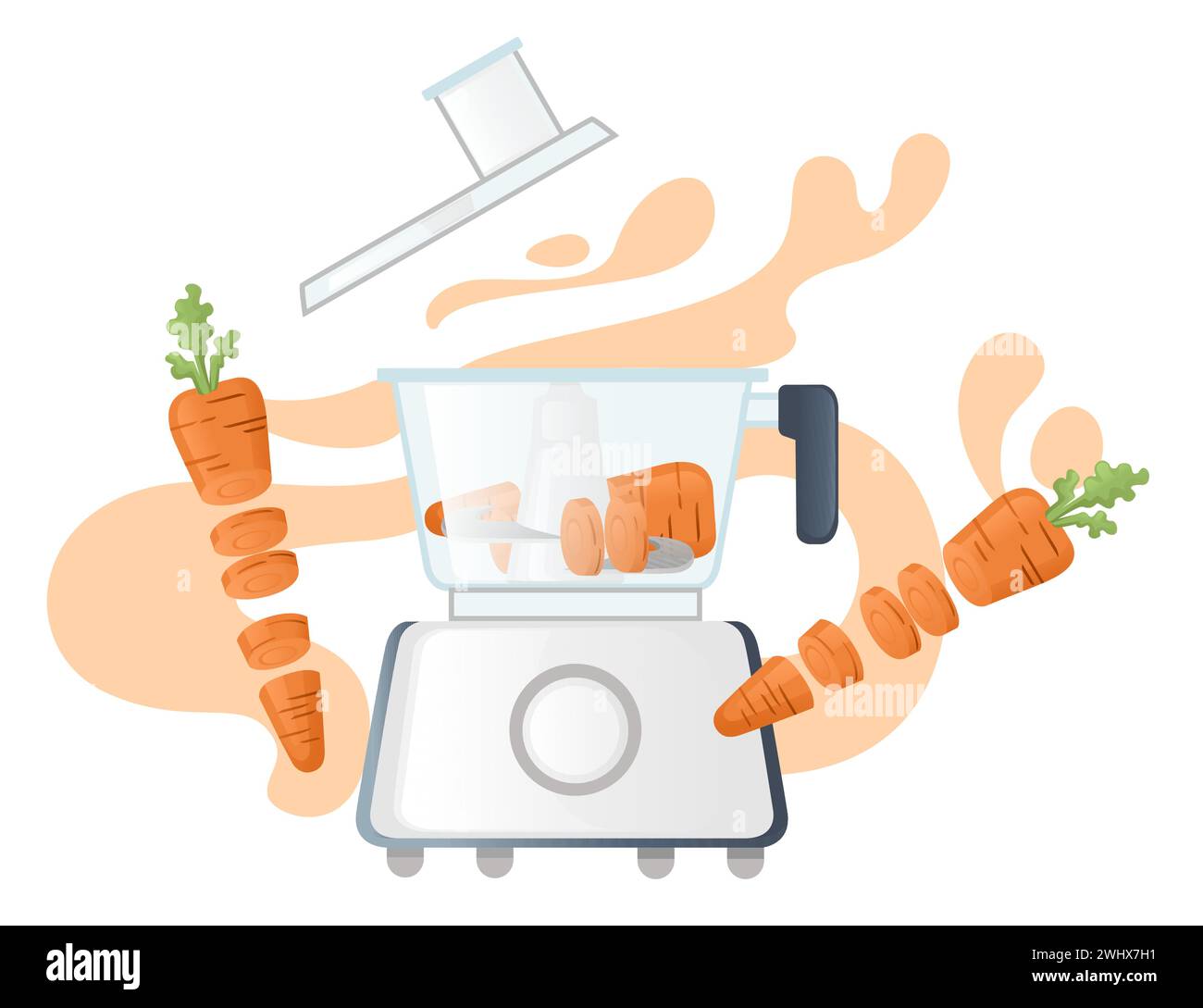 Stationary blender with fresh carrot household electrical kitchen ...