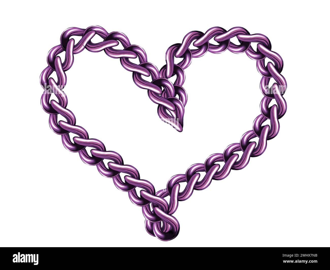 Purple chain heart with white background wallpaper . High quality ...