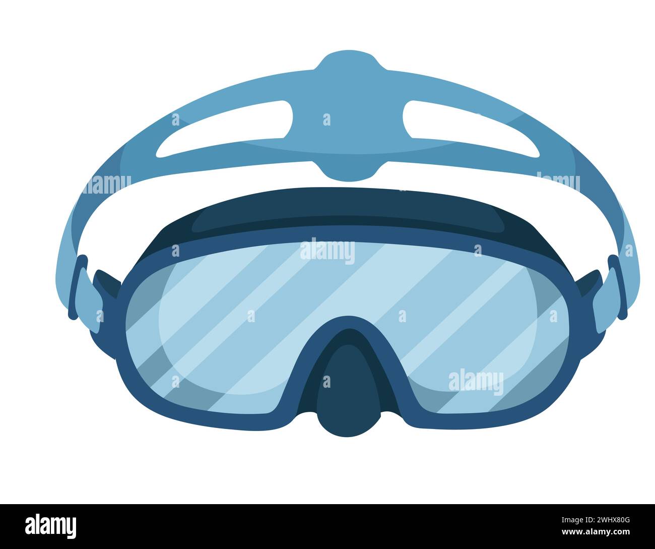 Modern plastic mask for swimming underwater vector illustration ...