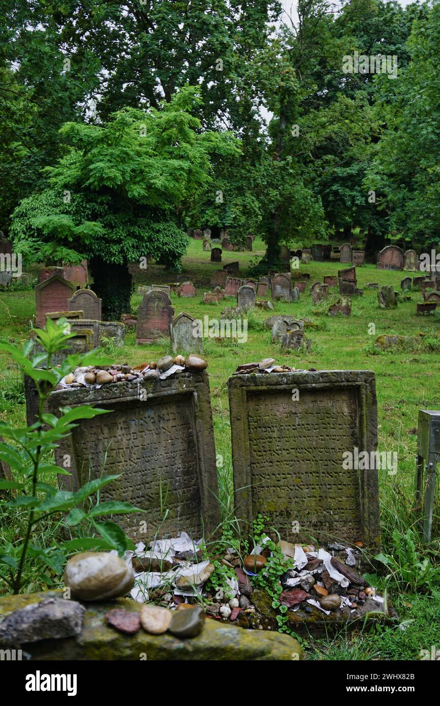 Jewish cemetery Worms, Heiliger Sand, Rhineland-Palatinate Stock Photo ...