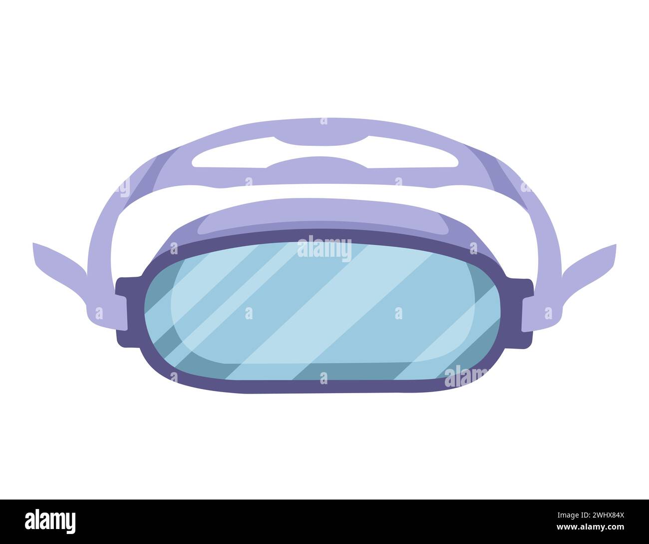 Modern plastic mask for swimming underwater vector illustration ...