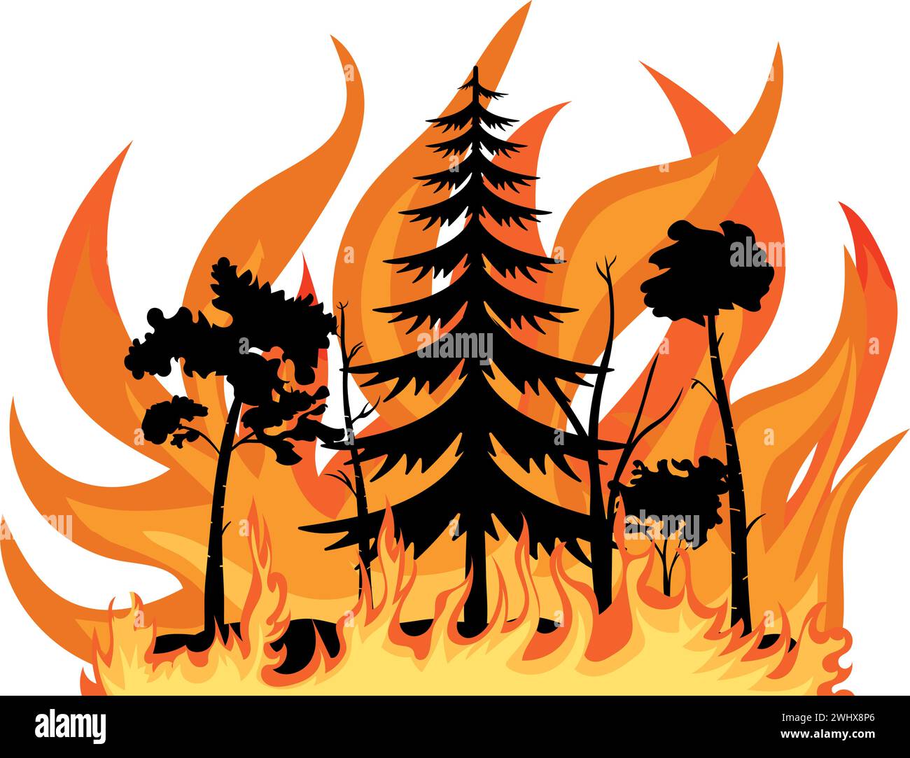 Fires damage Stock Vector Images - Alamy