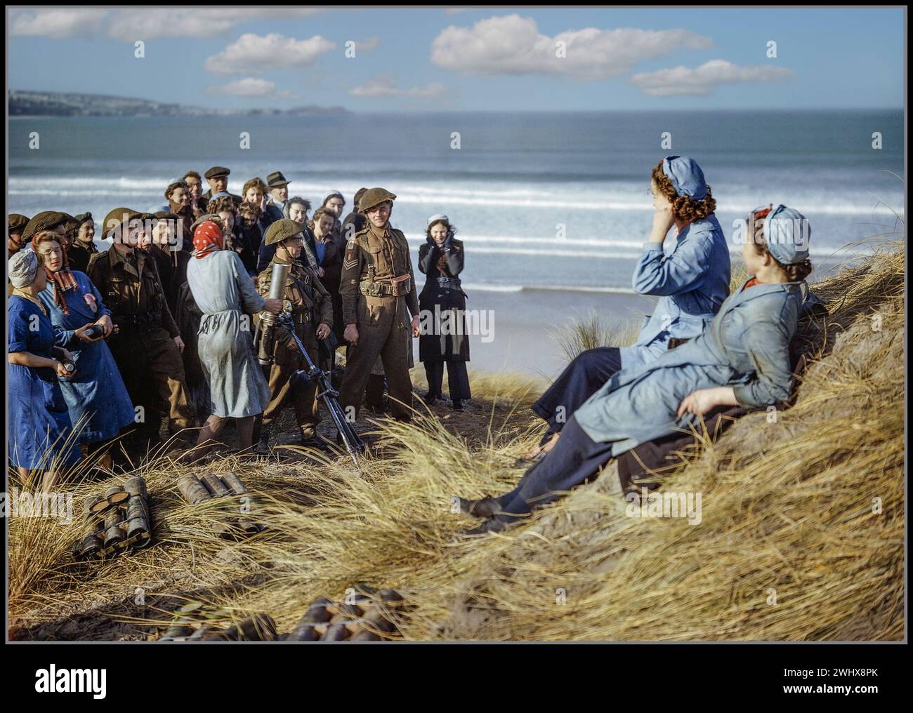 WW2 British UK Women workers from the small West Country arms factory ...