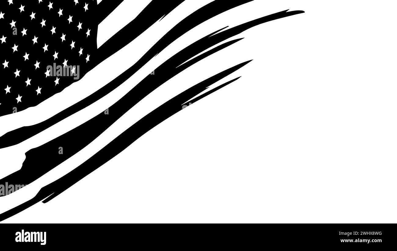 US flag. American distressed flag. Waving US flag Stock Vector Image ...