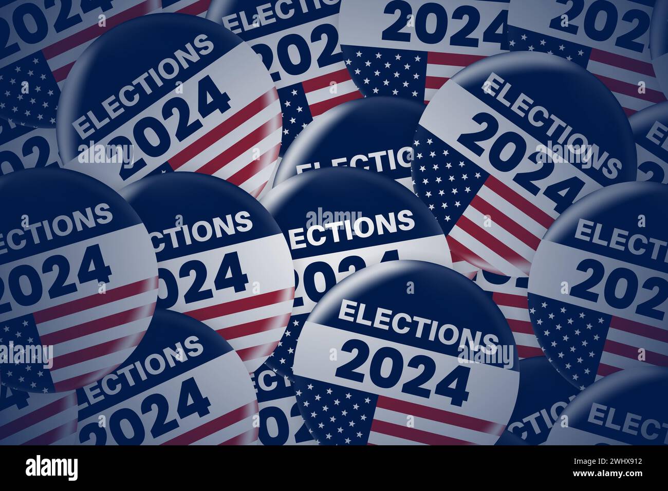 2024 presidential election badge or pin. US, USA, american election ...