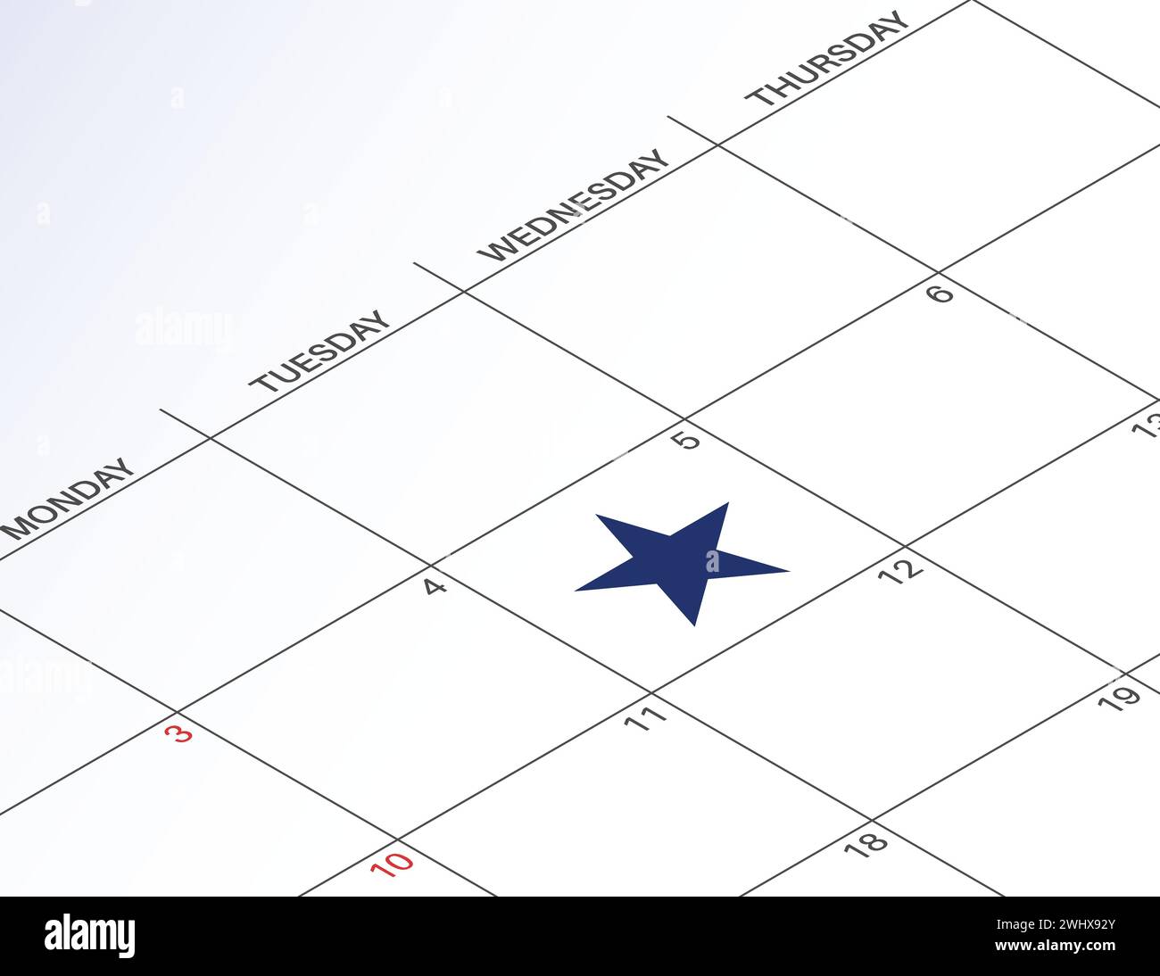 Elections reminder icon. Calendar with american star symbol Stock ...