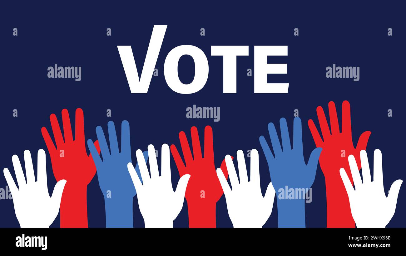US elections banner. Vote campaign illustration Stock Vector Image ...