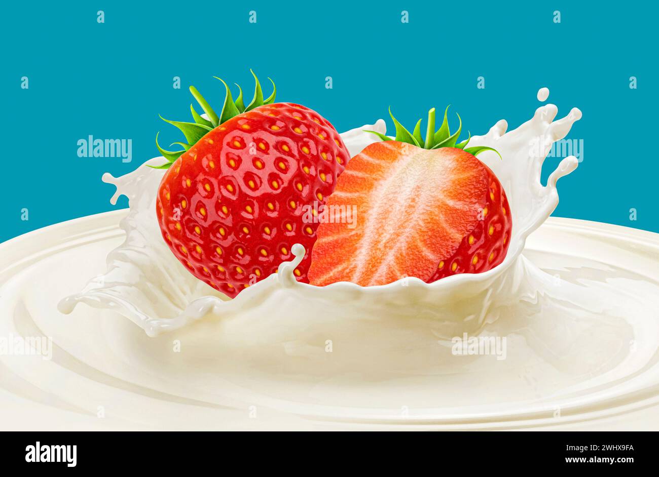 Fresh milk close up falling hi-res stock photography and images - Alamy